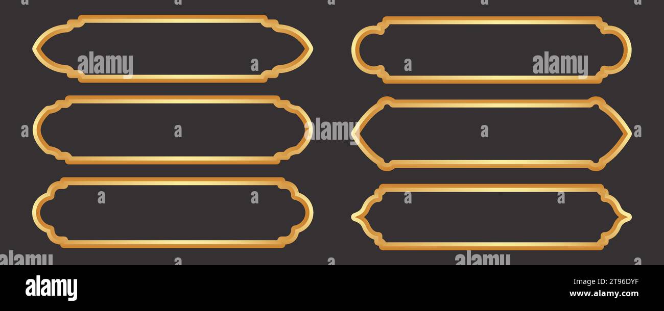 Ramadan Arabic golden shape. Islamic frame with ornament. Turkish ...