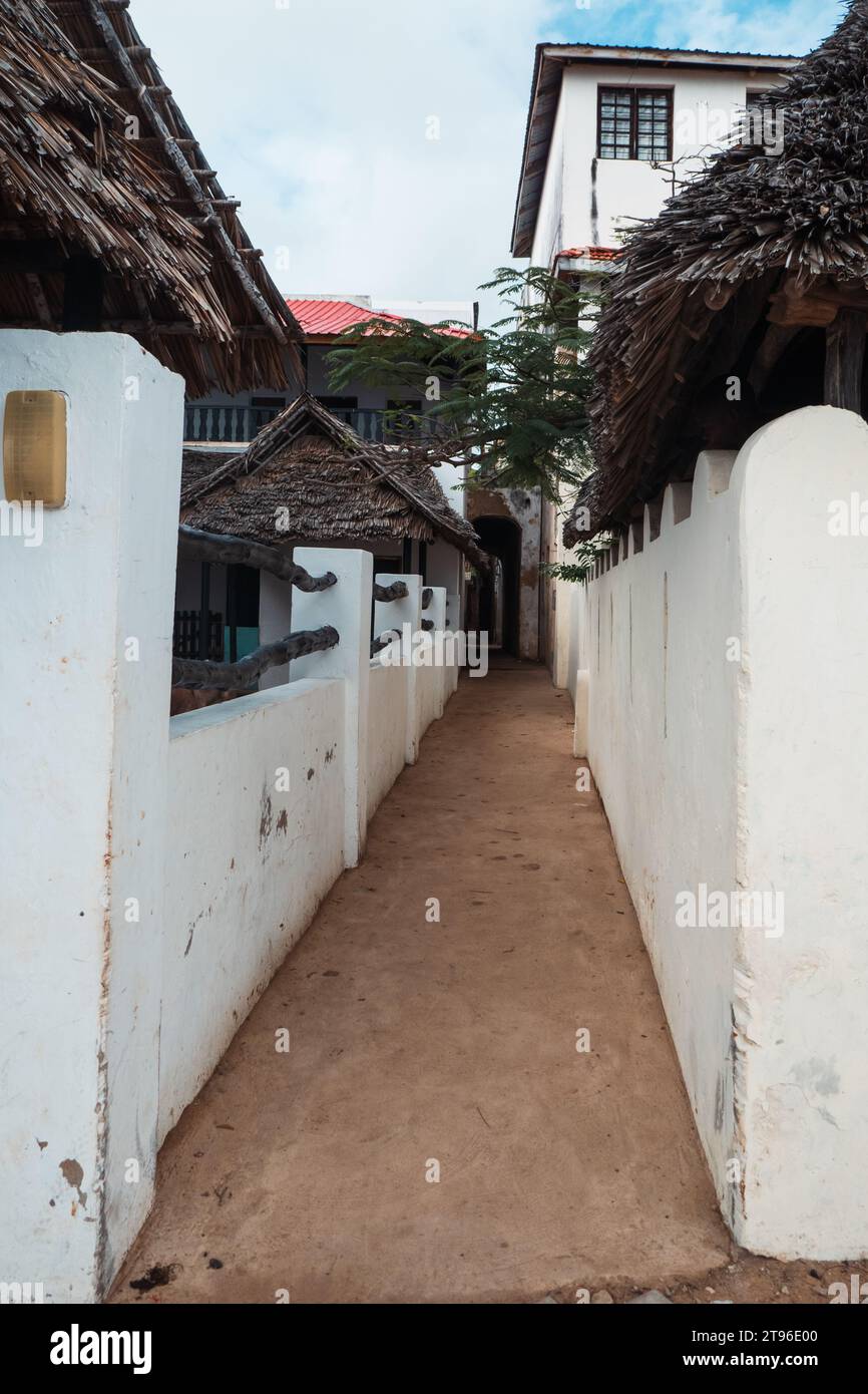 View of a narrow street in Lamu Isand, Kenya Stock Photo - Alamy