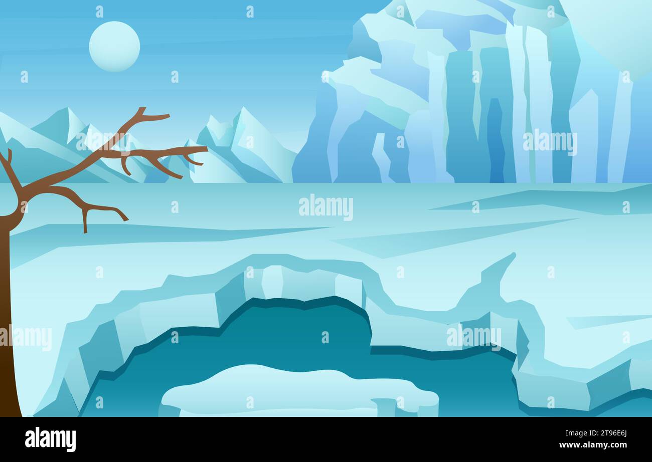 Antarctica blue glacial ice Stock Vector Images - Alamy