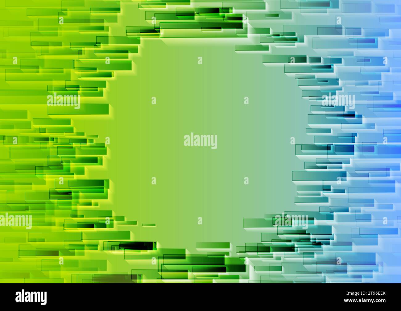 Blue and green abstract tech geometric background. Vector design Stock ...