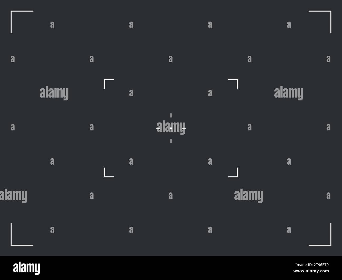Digital video camera viewfinder target. Photo focusing grid vector ...