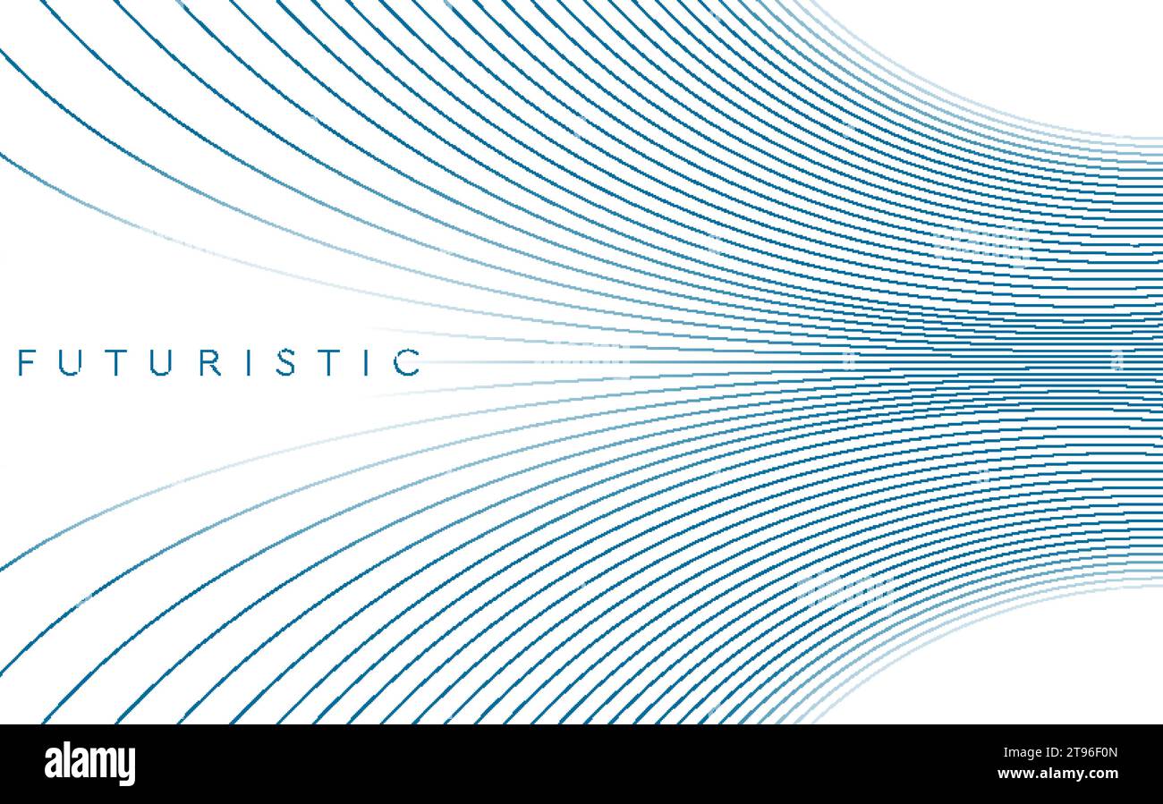 Blue minimal wavy lines abstract futuristic tech background. Vector digital design Stock Vector ...