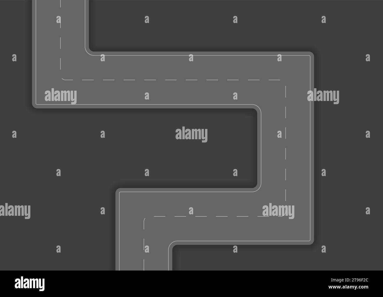 Dark grey abstract road design. Vector tech template background Stock ...