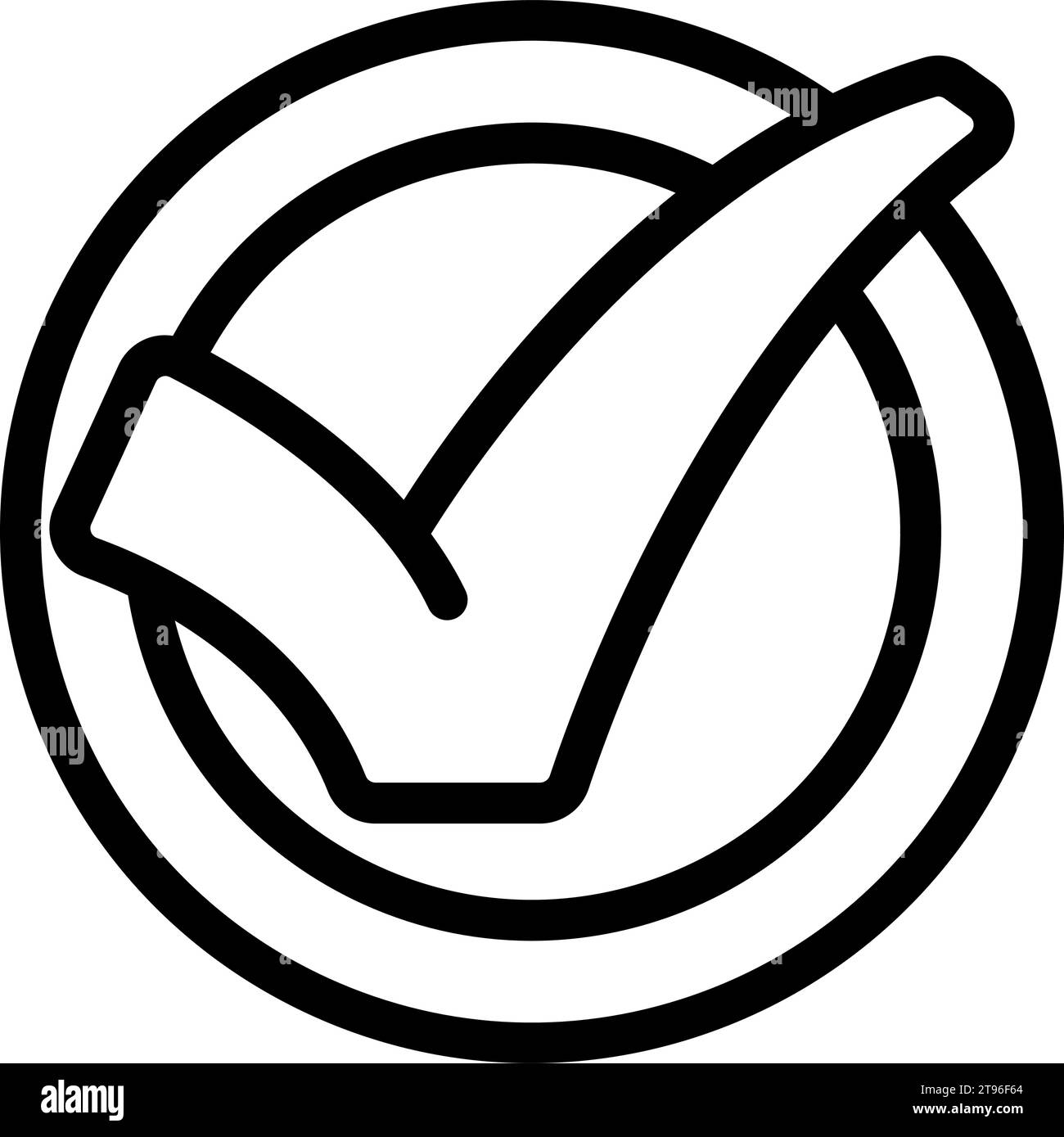 check mark circle line icon vector illustration Stock Vector Image ...