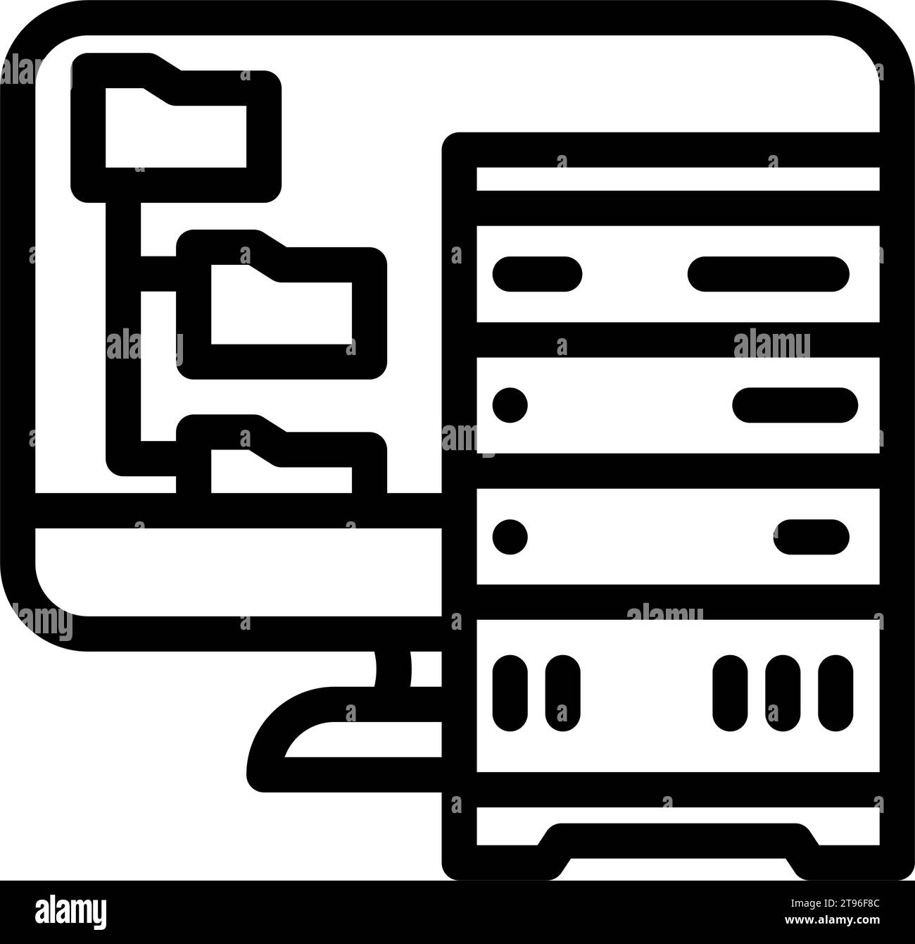 Data Archiving Database Line Icon Vector Illustration Stock Vector Image And Art Alamy