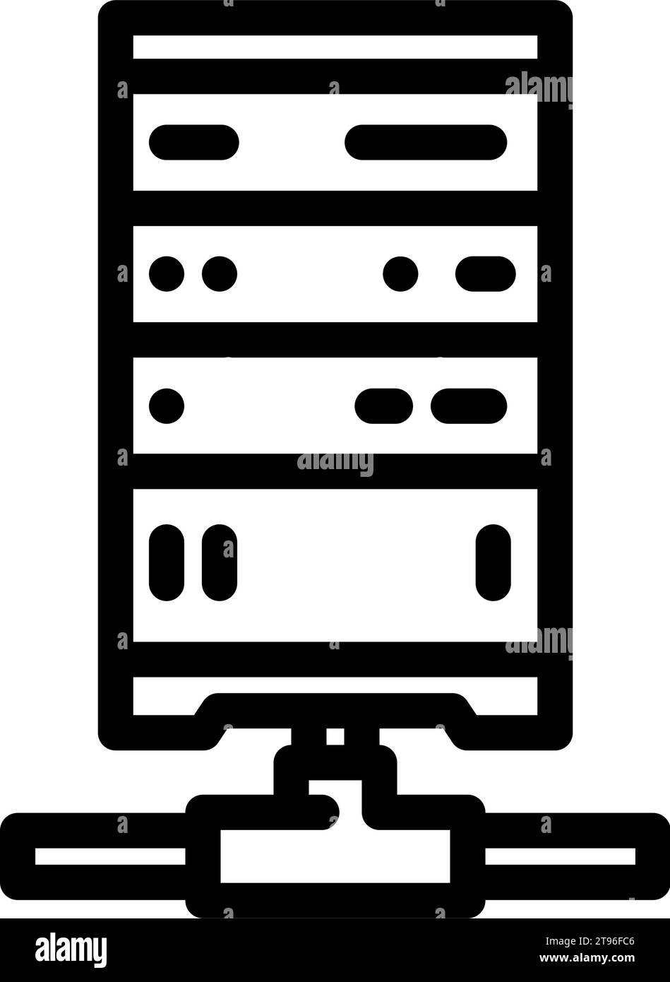 database connectivity line icon vector illustration Stock Vector Image ...