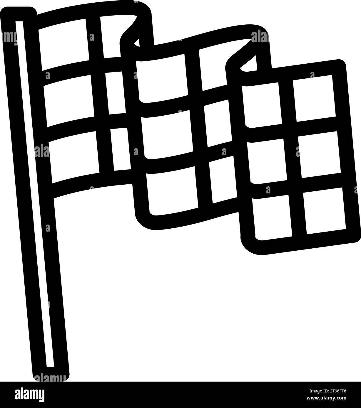 finish flag check mark line icon vector illustration Stock Vector Image ...