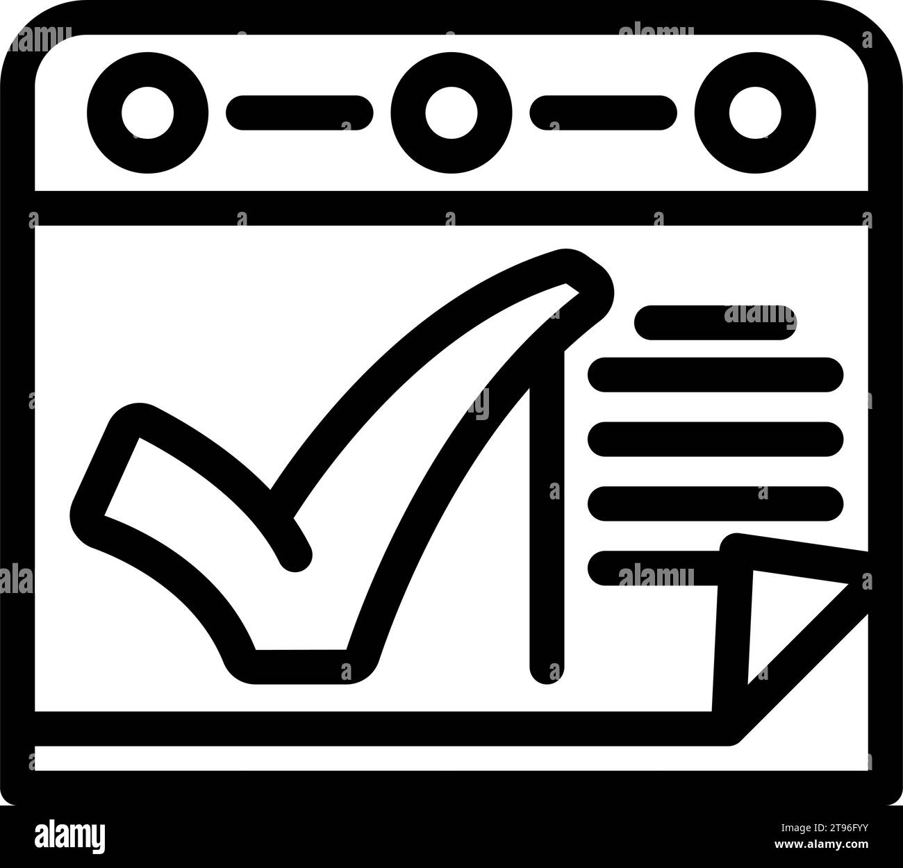 calendar check mark line icon vector illustration Stock Vector Image ...