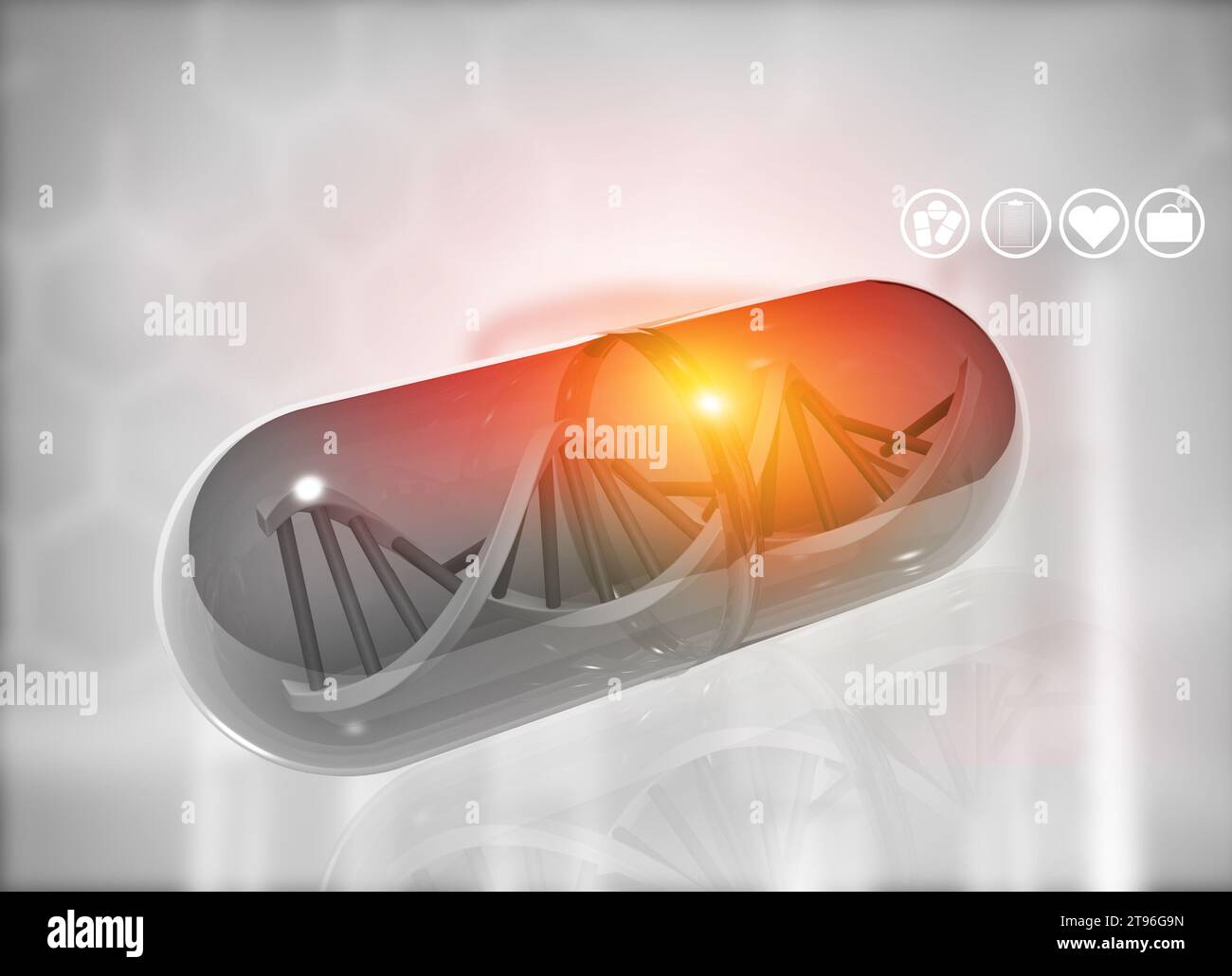 Dna pills, Genetic Medicine. 3d illustration Stock Photo - Alamy