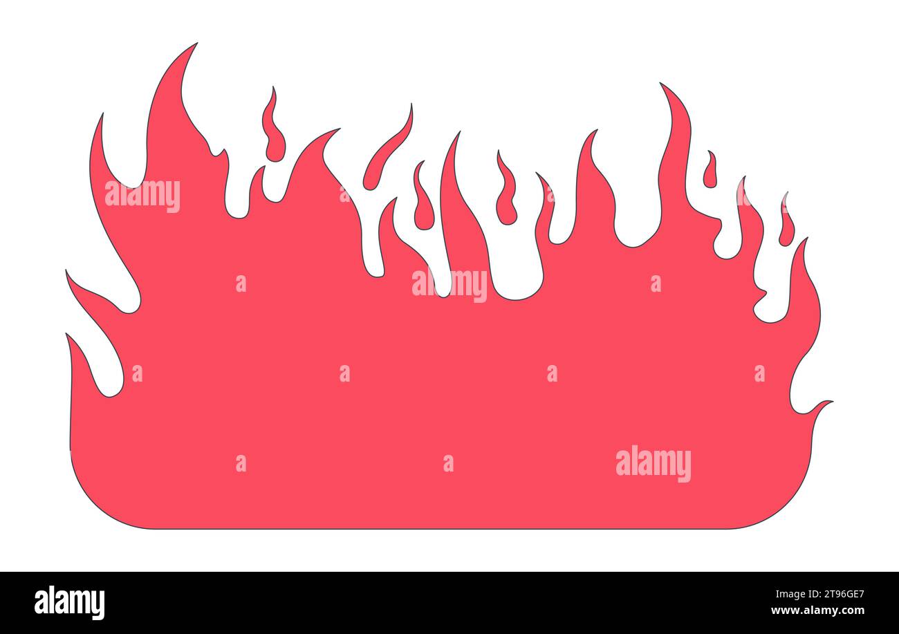 Burning flame 2D linear cartoon object Stock Vector Image & Art - Alamy Burning flame 2D linear cartoon object Stock Vector Image & Art - Alamy