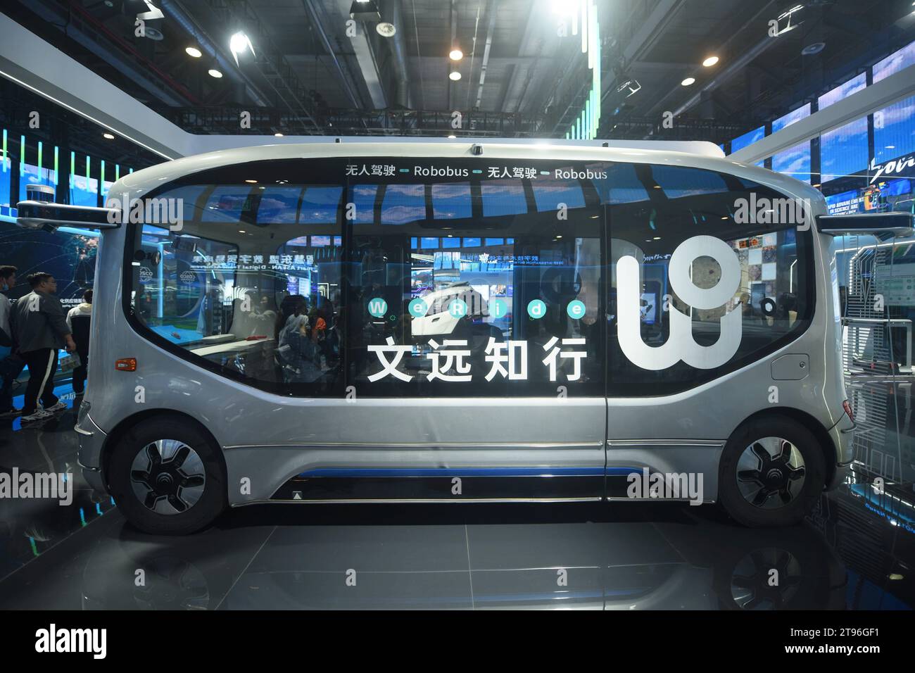 HANGZHOU, CHINA - NOVEMBER 23, 2023 - Visitors look at WeRide's ...