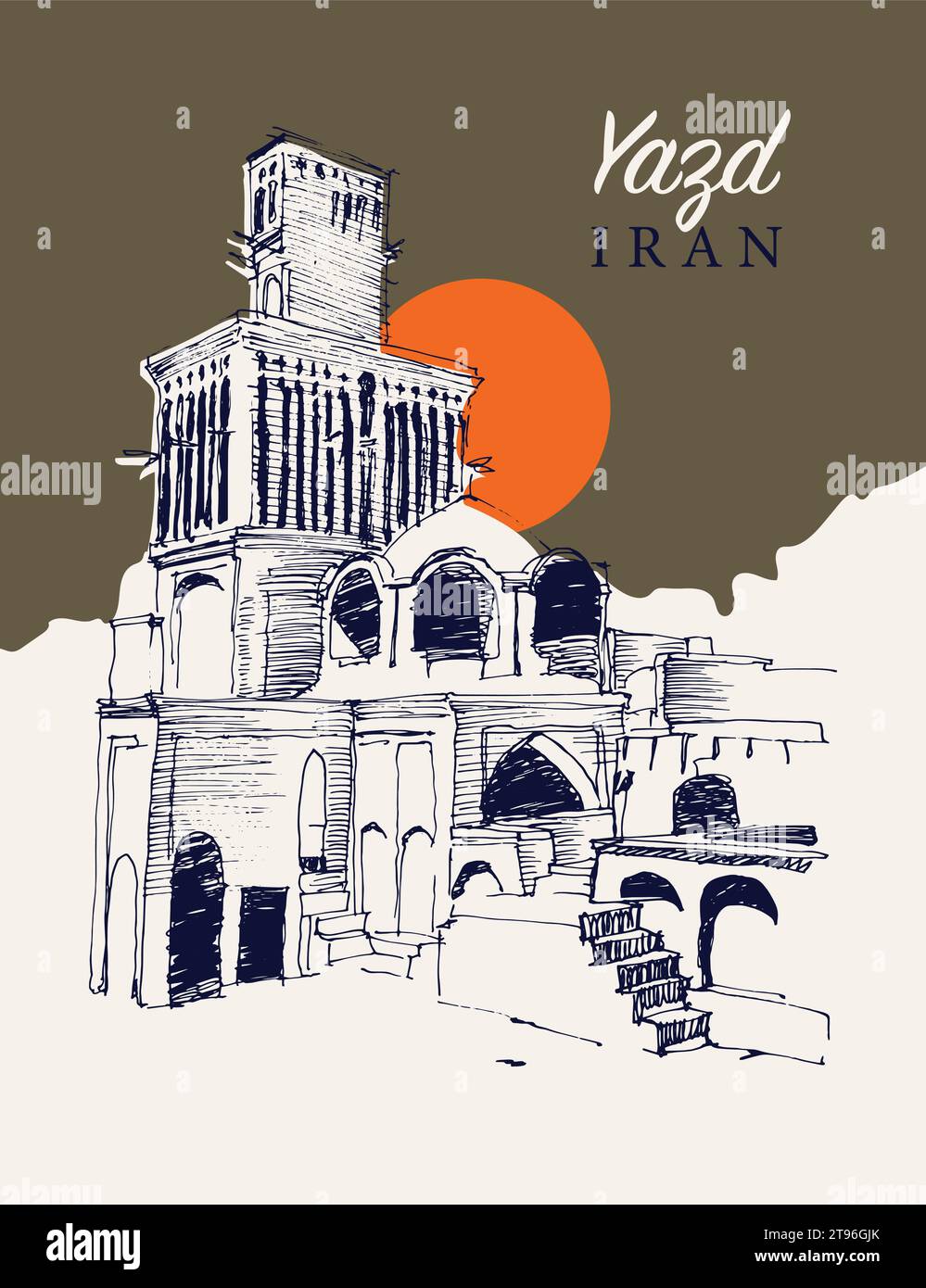 Yazd vector vectors hi-res stock photography and images - Alamy