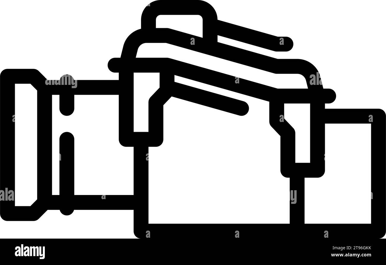 production pipeline line icon vector illustration Stock Vector Image ...
