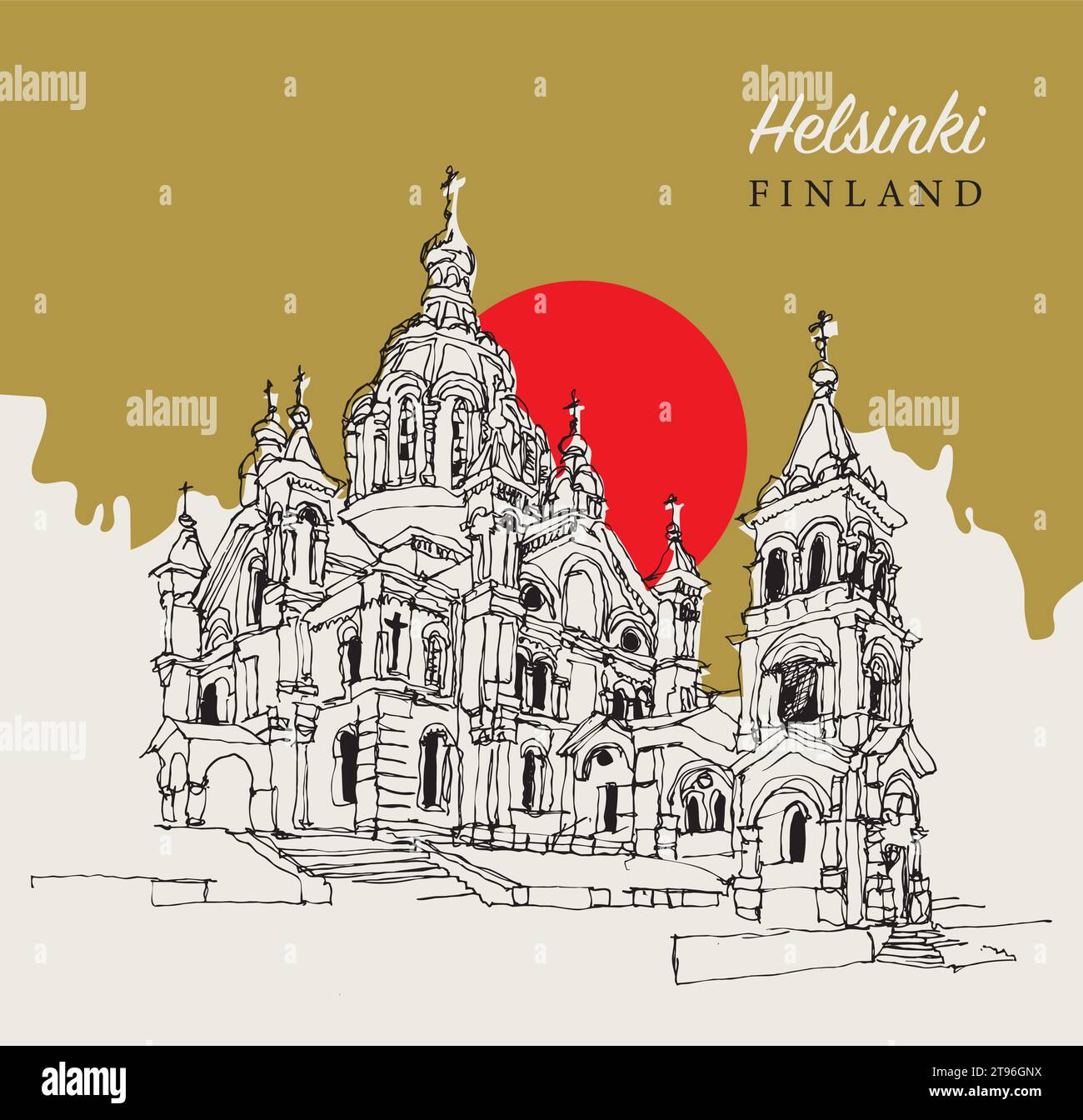 Orthodox cathedral finland Stock Vector Images - Alamy