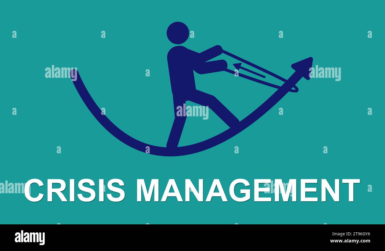 Illustration of a crisis management concept Stock Photo - Alamy