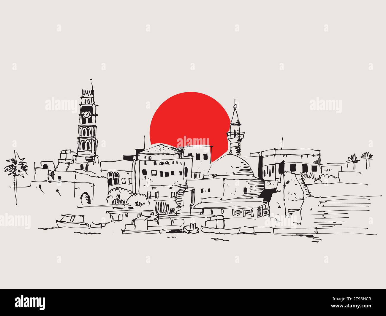 Israel coastline Stock Vector Images - Alamy