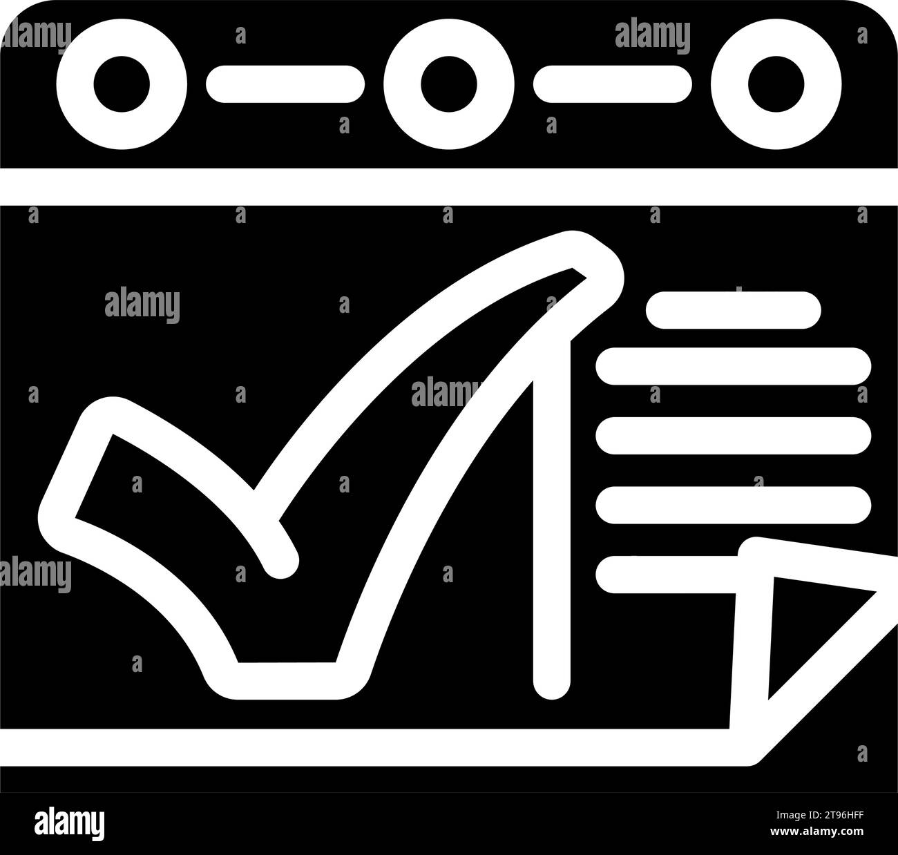 calendar check mark glyph icon vector illustration Stock Vector Image ...