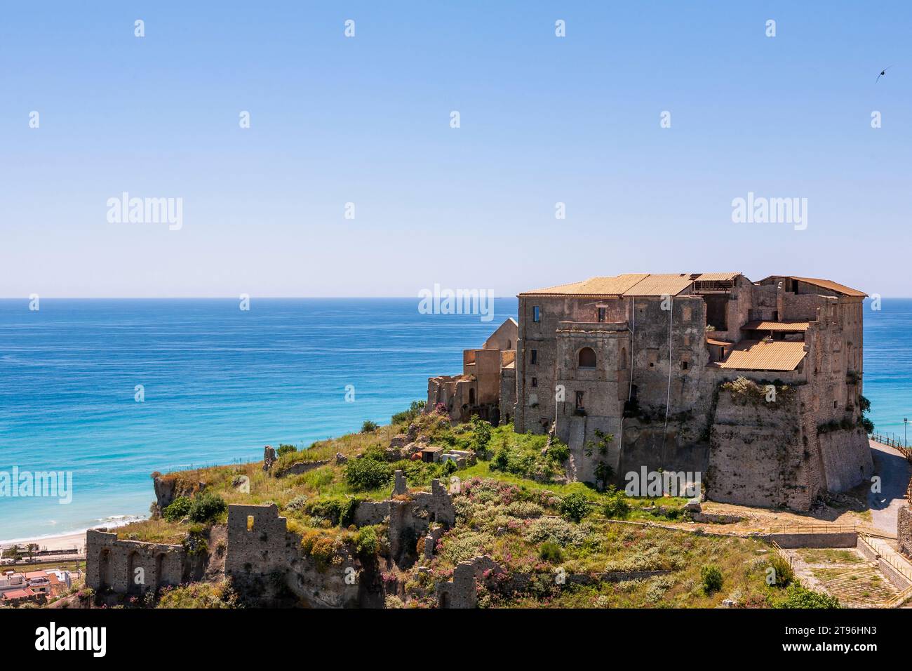 View from the Tower of Pizzofalcone over the 15th century Castello ...
