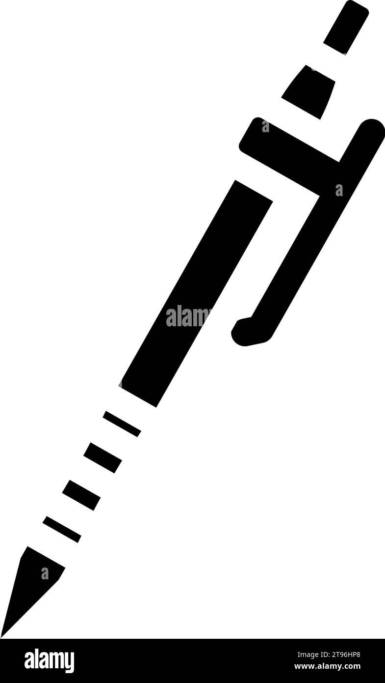 drafting pencil architectural drafter glyph icon vector illustration ...