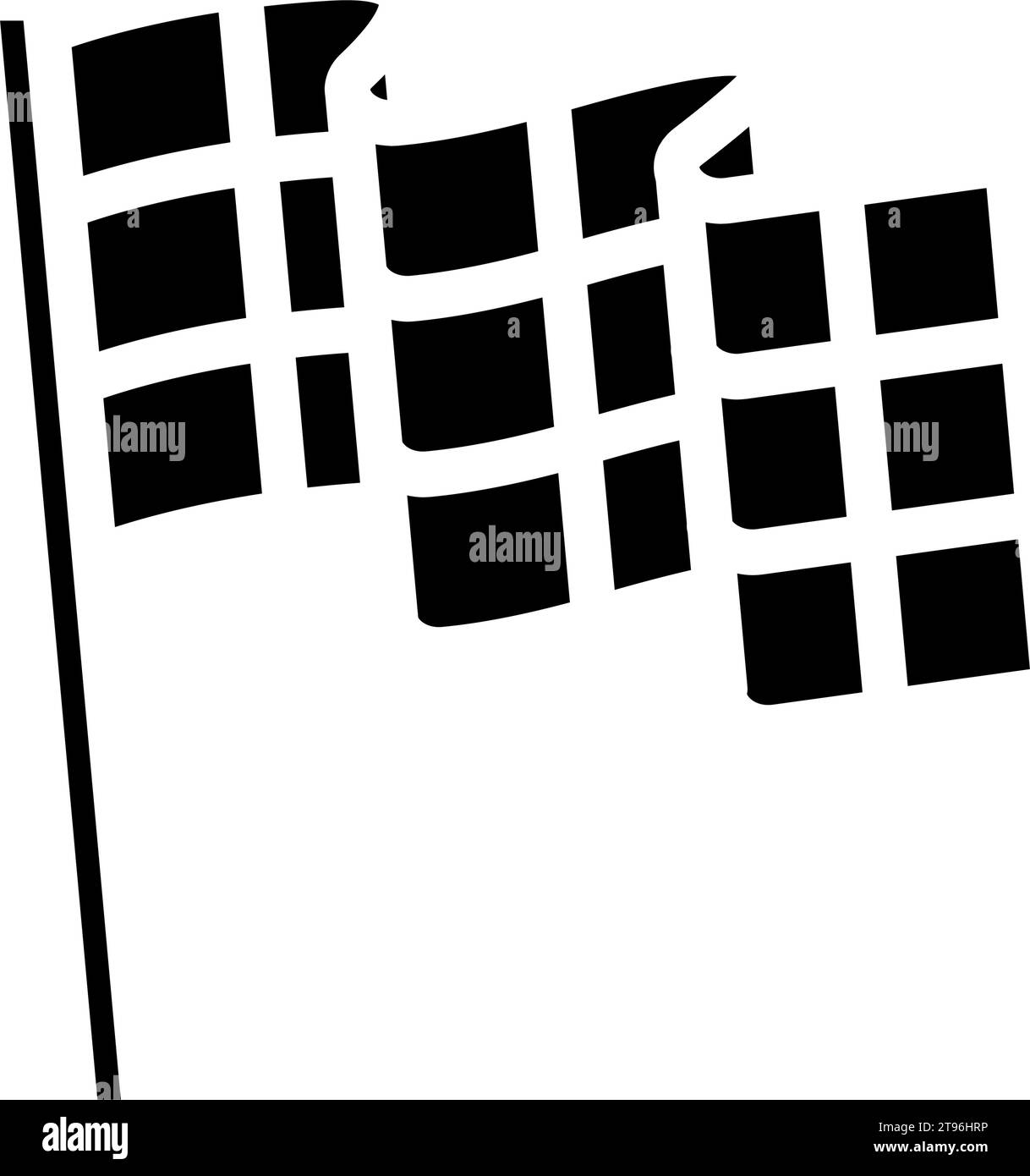 finish flag check mark glyph icon vector illustration Stock Vector ...