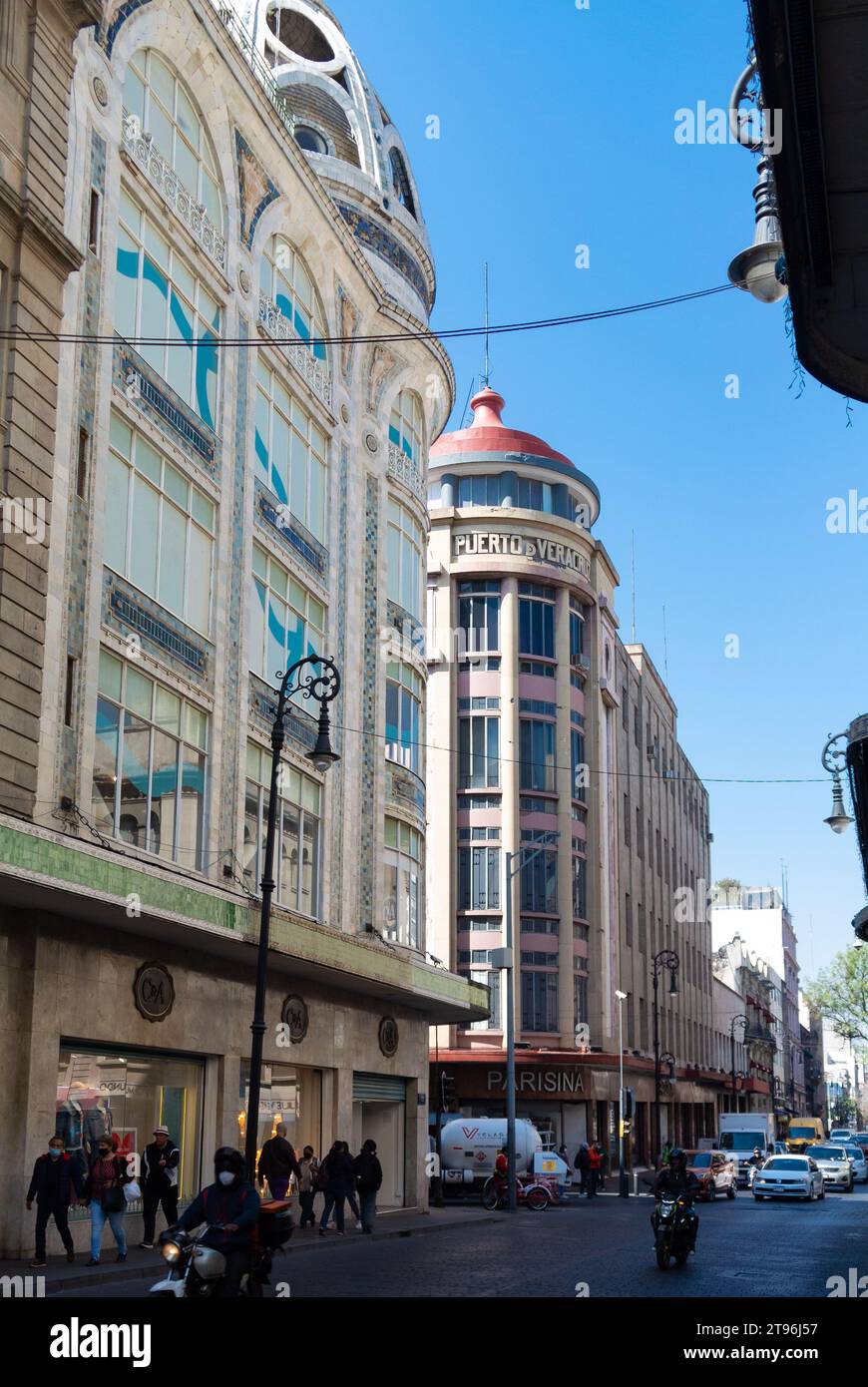 Mexico City, CDMX, Mexico, Cityscape of centro neighborhood in Mexico ...