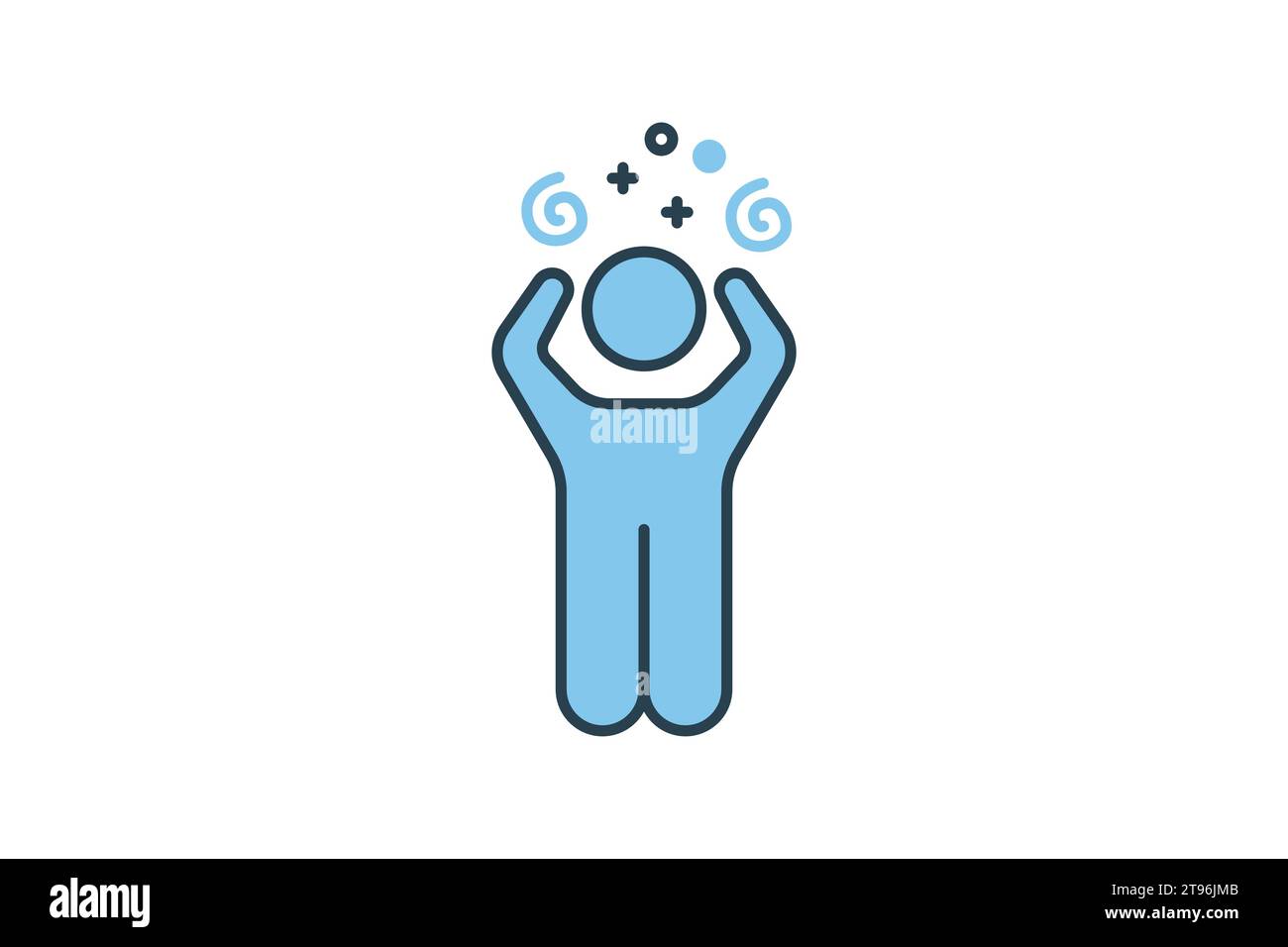 dizzy icon. human scratching the head with chaos. icon related to ...