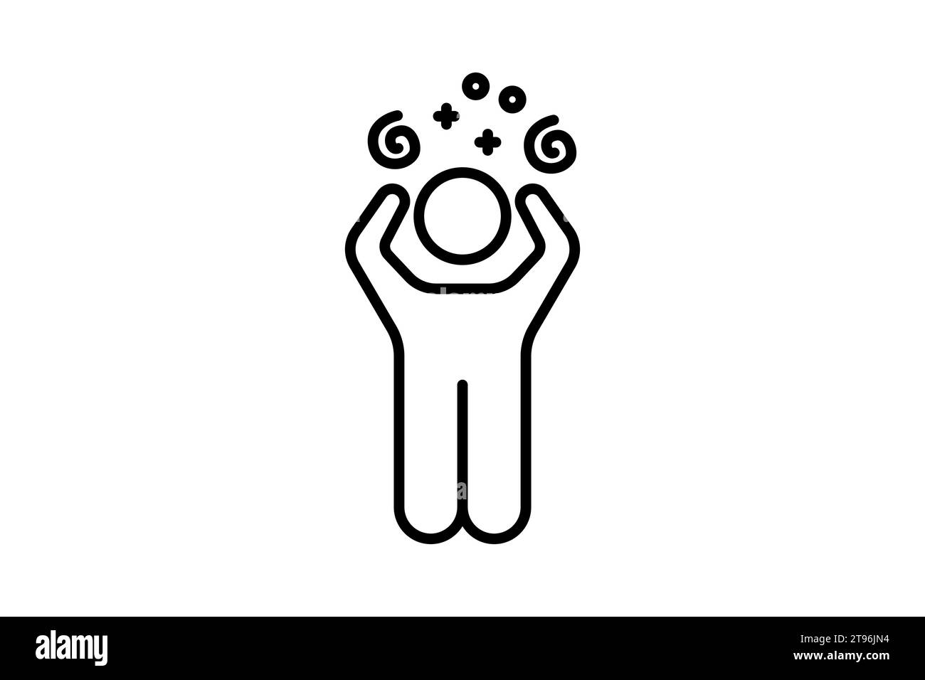 dizzy icon. human scratching the head with chaos. icon related to ...