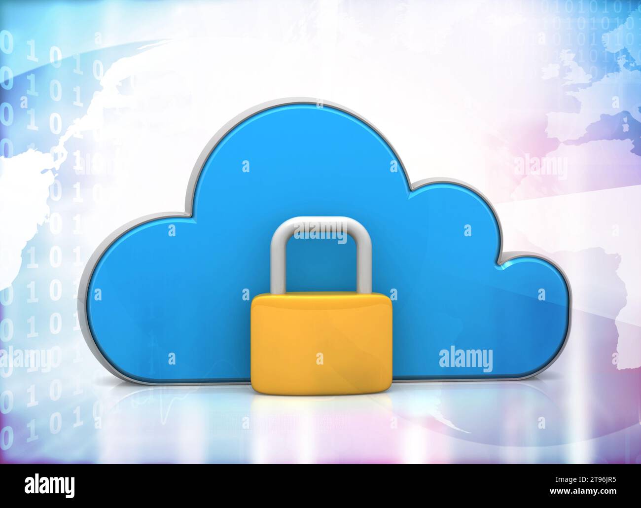 Cloud Security Systems. cloud with closed padlock on technology ...