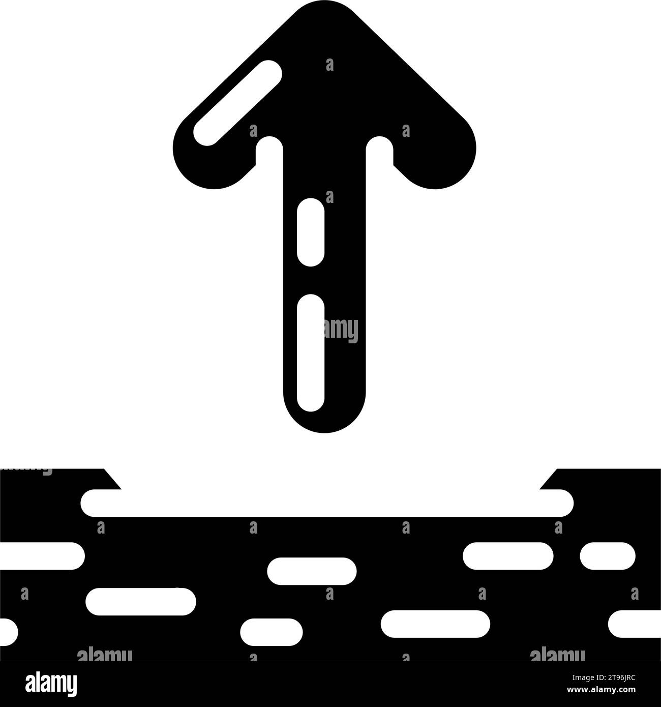 up arrow sending data glyph icon vector illustration Stock Vector Image ...