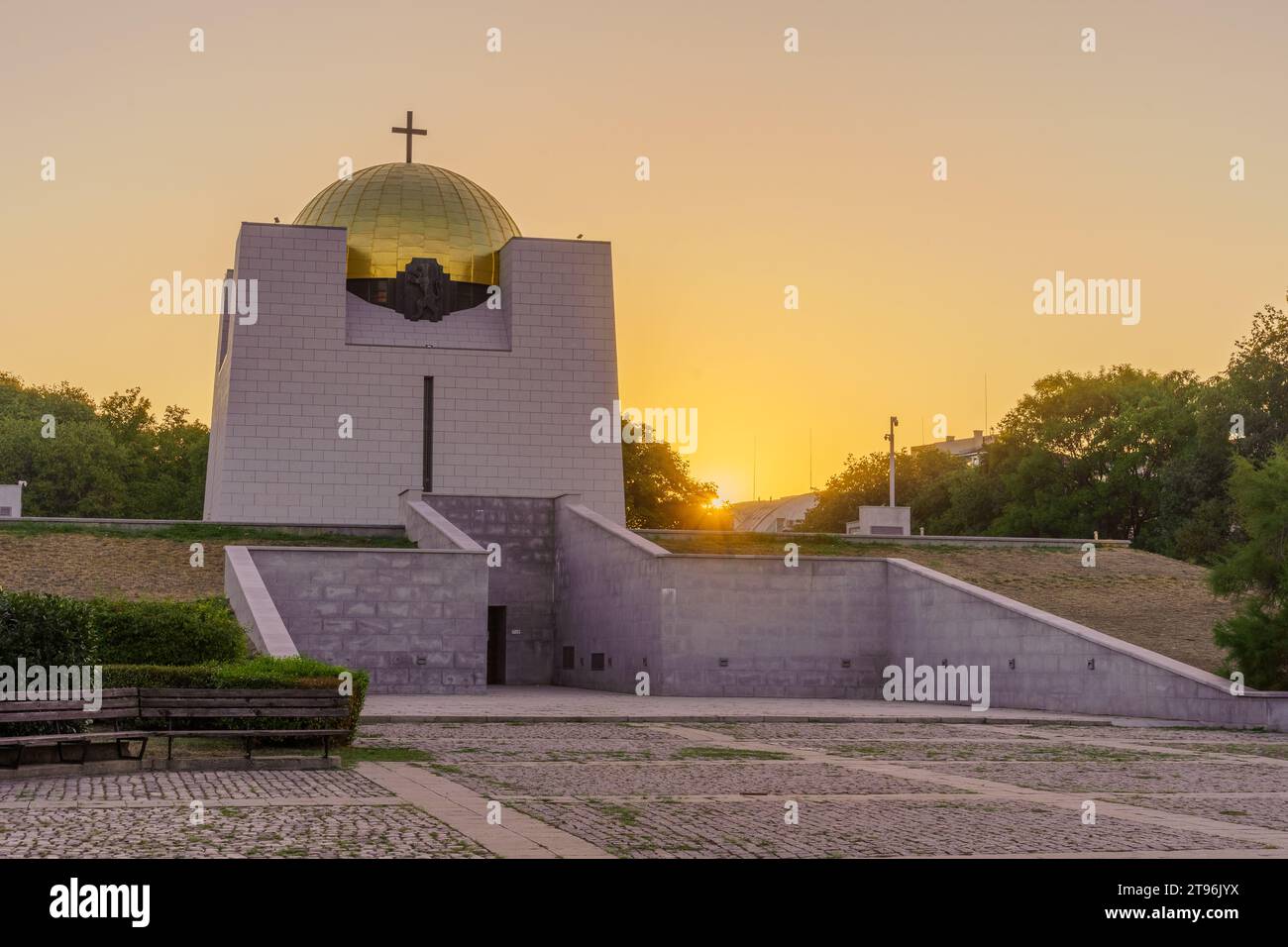 Sunrise view of the Pantheon of National Revival Heroes, in Ruse ...