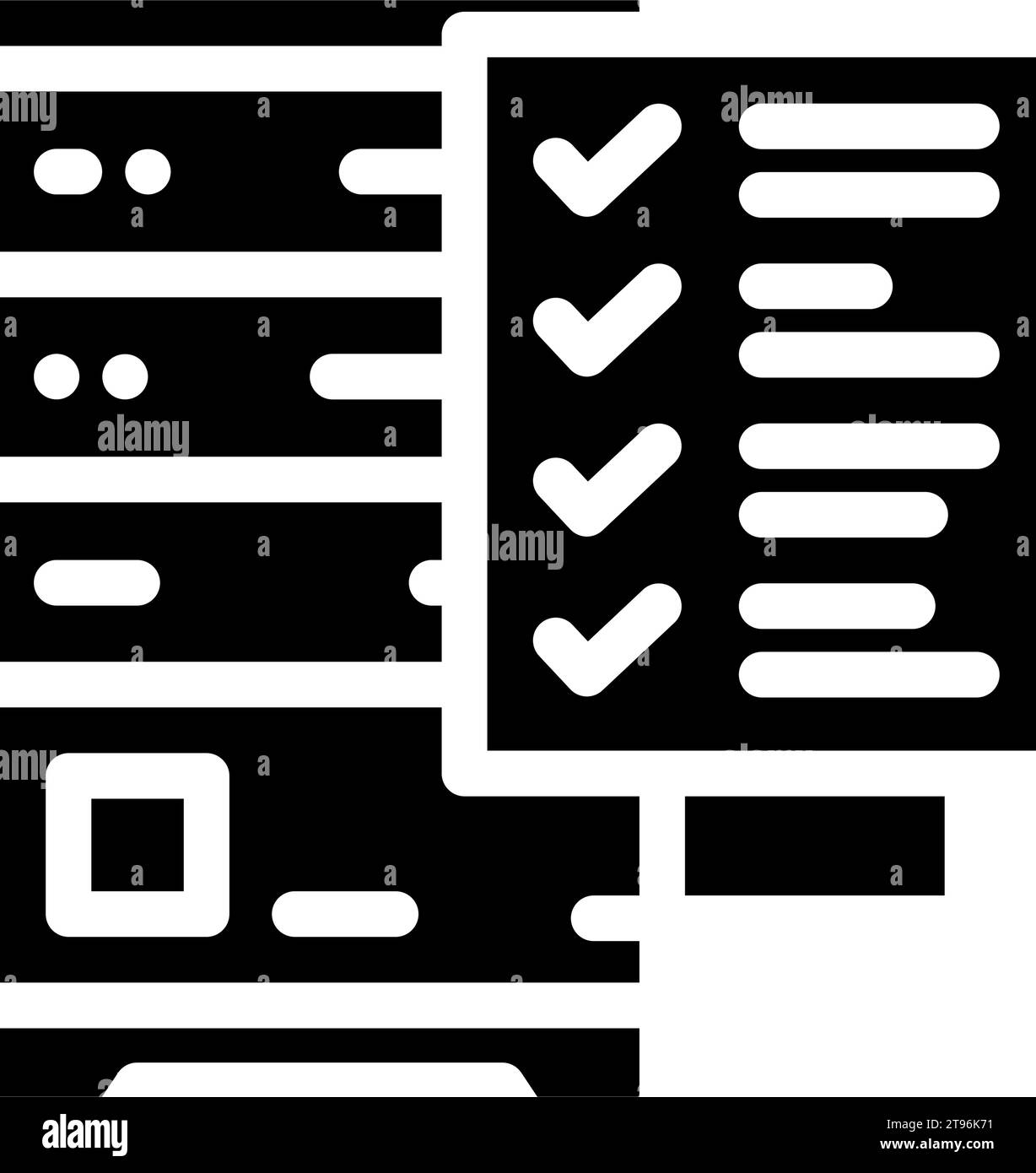 Data Validation Database Glyph Icon Vector Illustration Stock Vector Image And Art Alamy