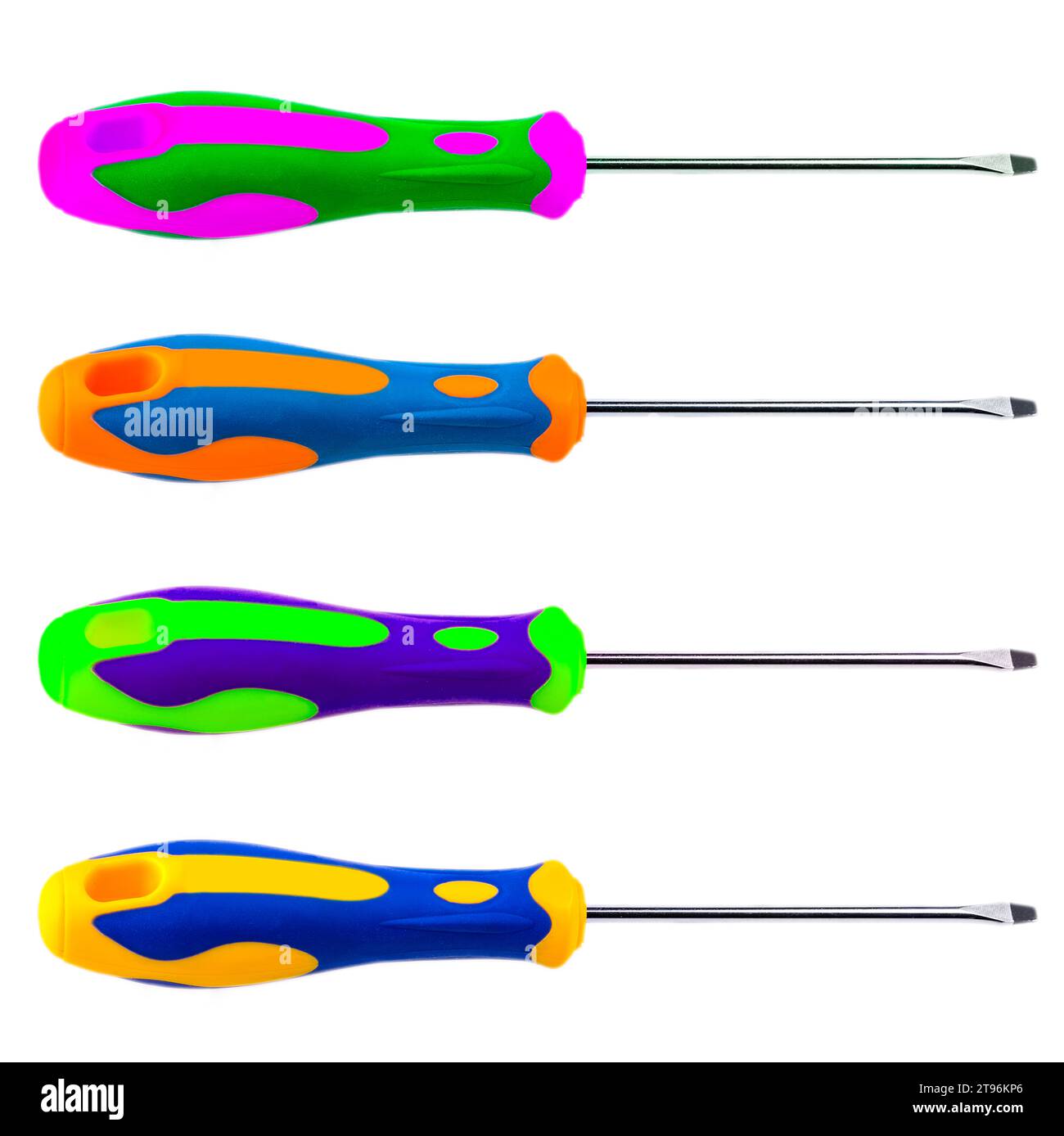 The set of Screwdriver isolated on a white background Stock Photo - Alamy