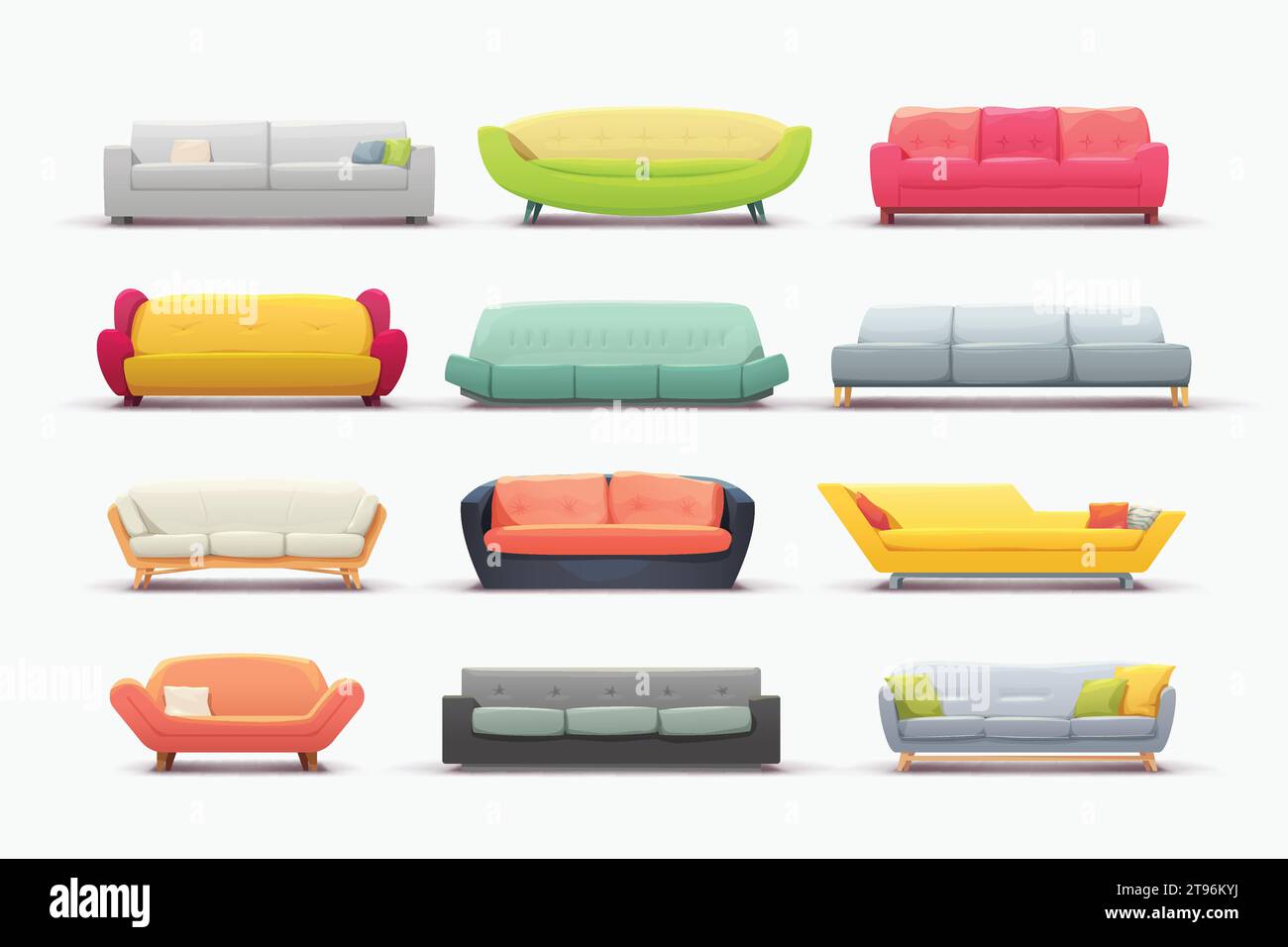 Comfortable couches Stock Vector Images - Alamy