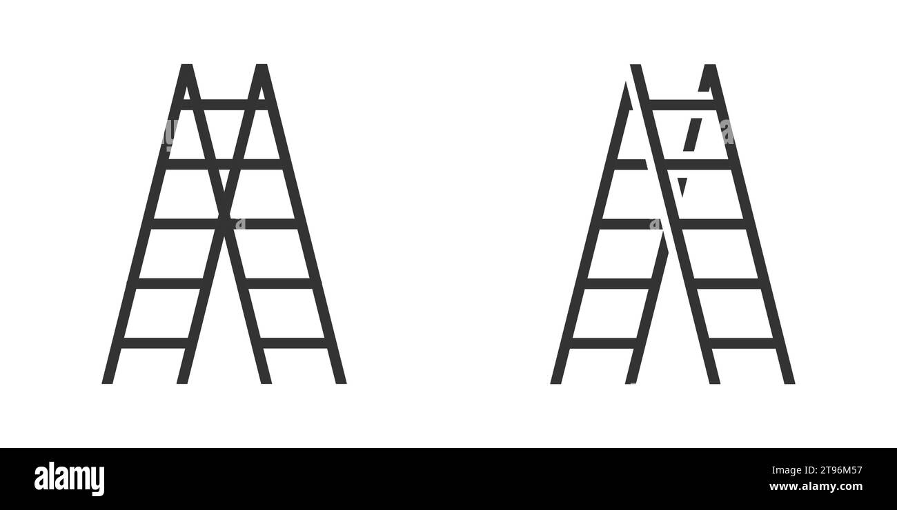 Ladder icon isolated on a white background. Vector illustration Stock ...