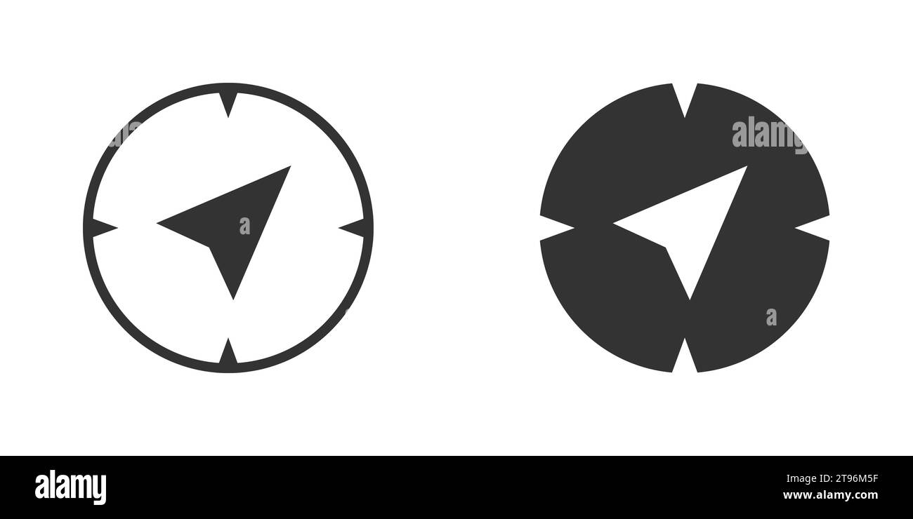 Compass and direction of travel icon. Vector illustration Stock Vector ...