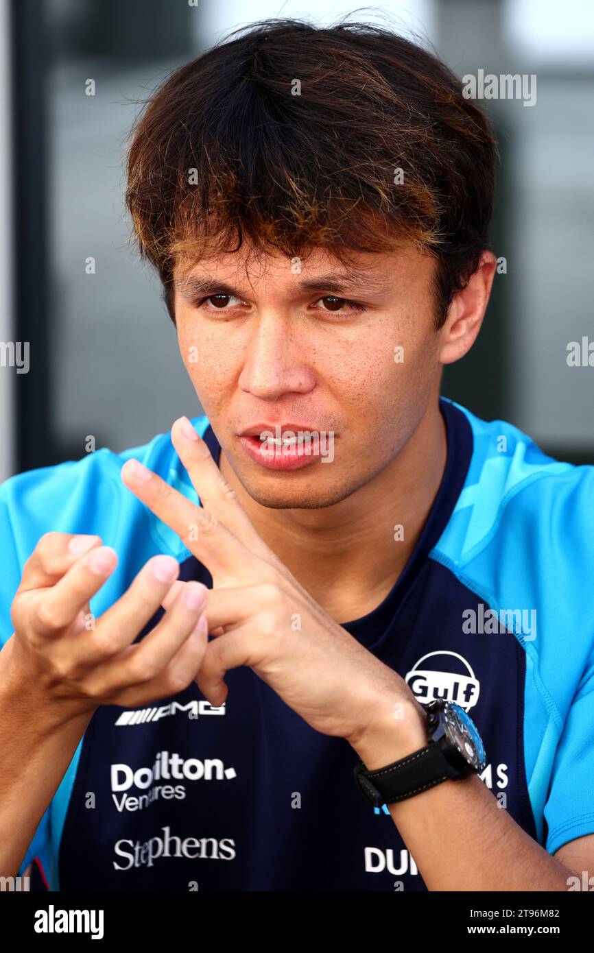 Abu Dhabi, Abu Dhabi. 23rd Nov, 2023. Alexander Albon (THA) Williams ...