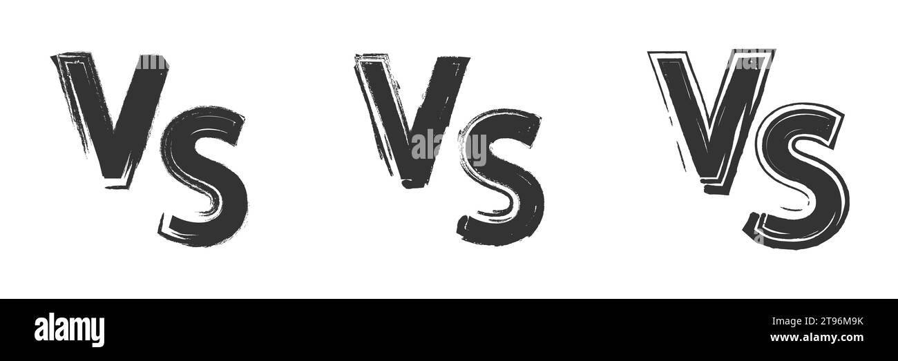 Hand drawn versus letters icon. Vector illustration Stock Vector Image ...