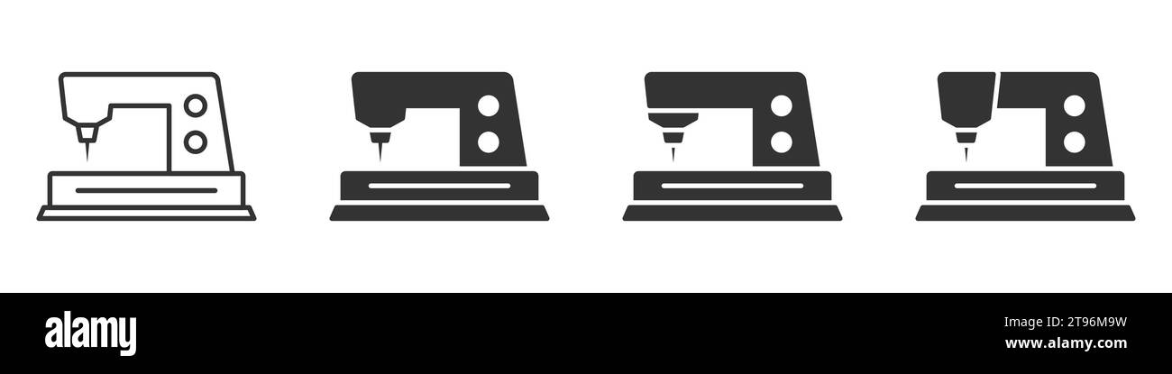 Sewing Machine Icon Set Vector Illustration Stock Vector Image And Art