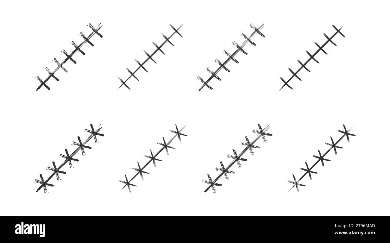 Medical stitches Black and White Stock Photos & Images - Alamy