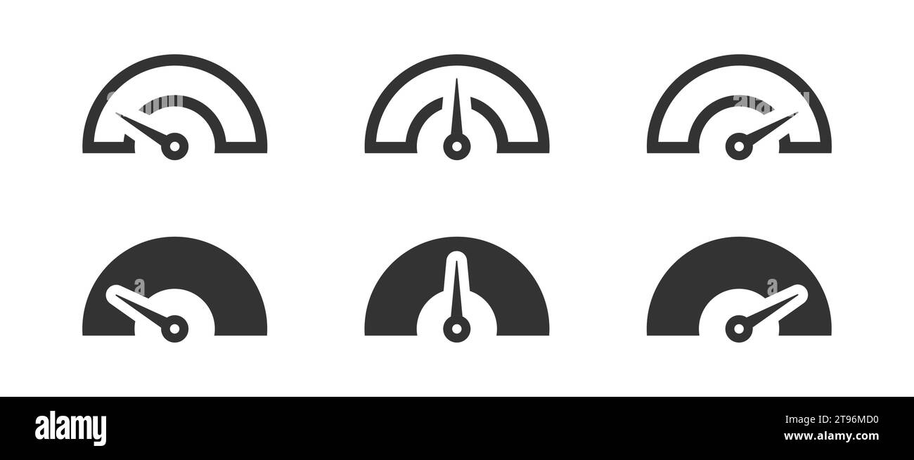 Speedometer icons. Performance icons. Vector illustration Stock Vector ...