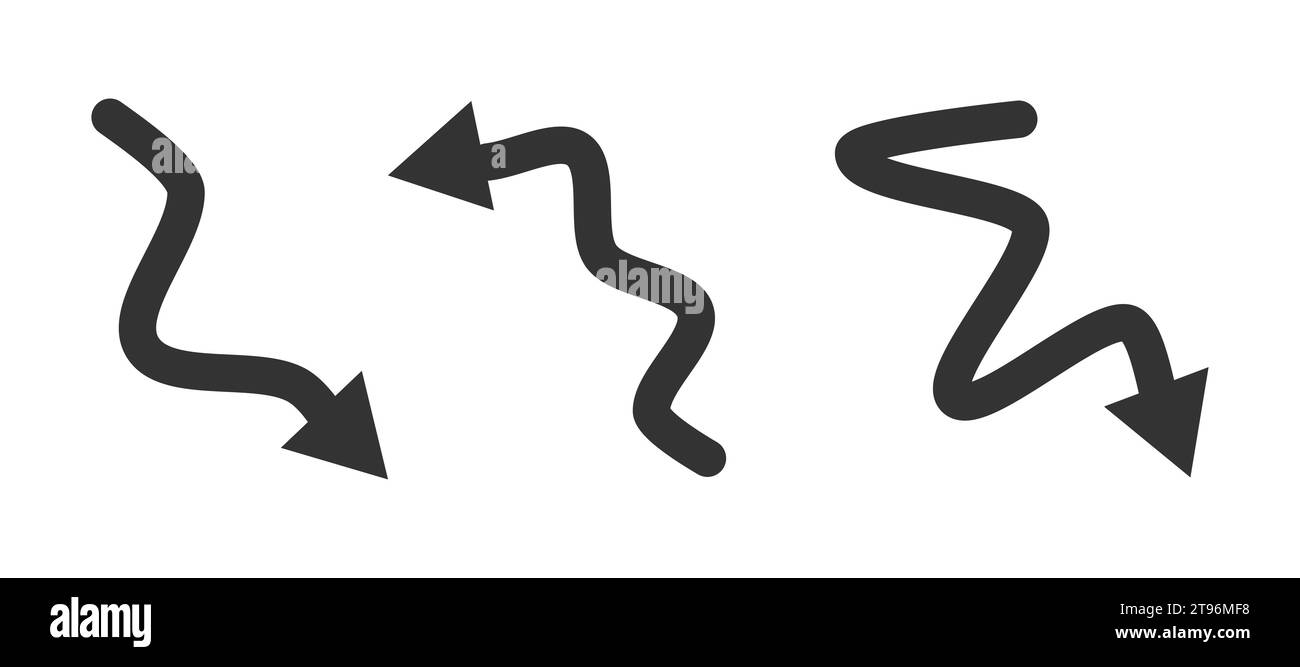 Curved arrows on a white background. Vector illustration Stock Vector ...