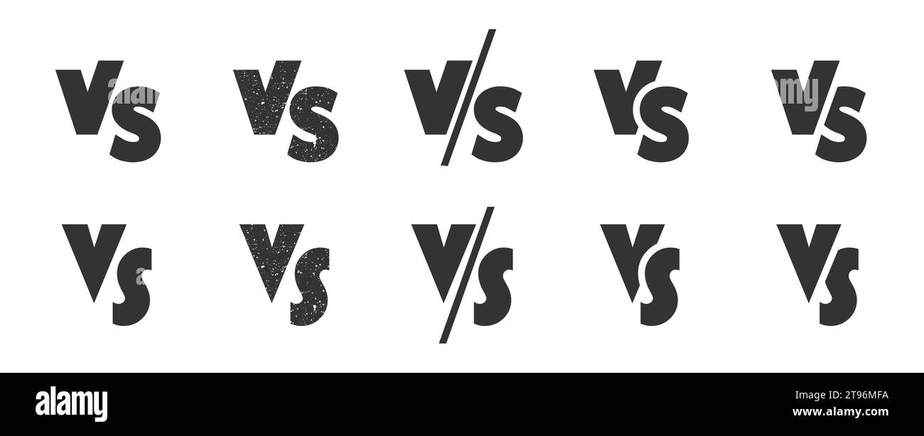 Versus letters icon set. Vector illustration Stock Vector Image & Art ...