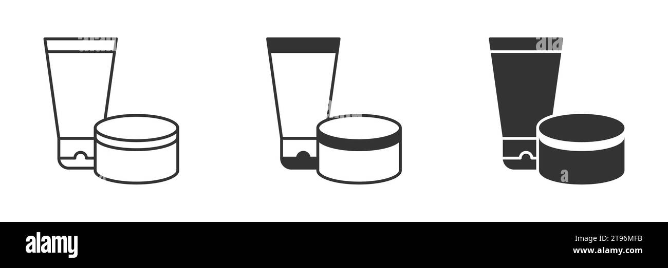 Cosmetic tube and jar. Vector illustration Stock Vector Image & Art - Alamy