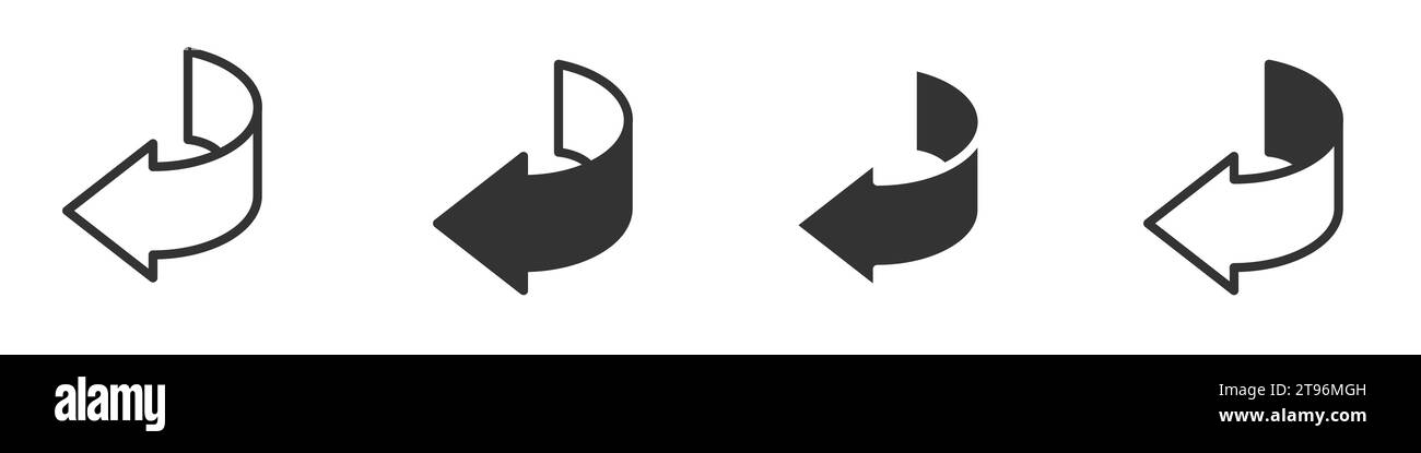 Back arrow set. Vector illustration Stock Vector Image & Art - Alamy