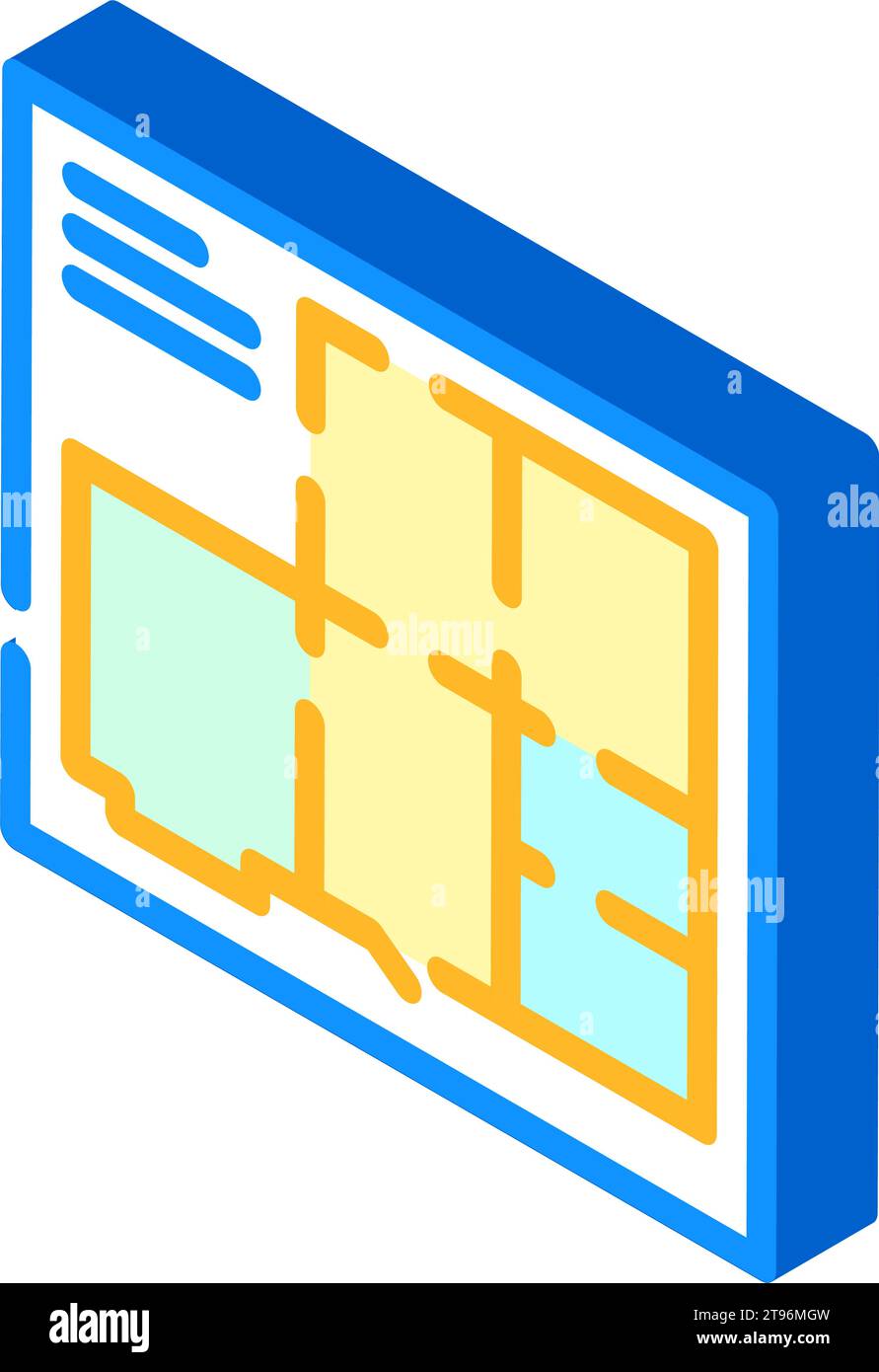 floor plans architectural drafter isometric icon vector illustration ...
