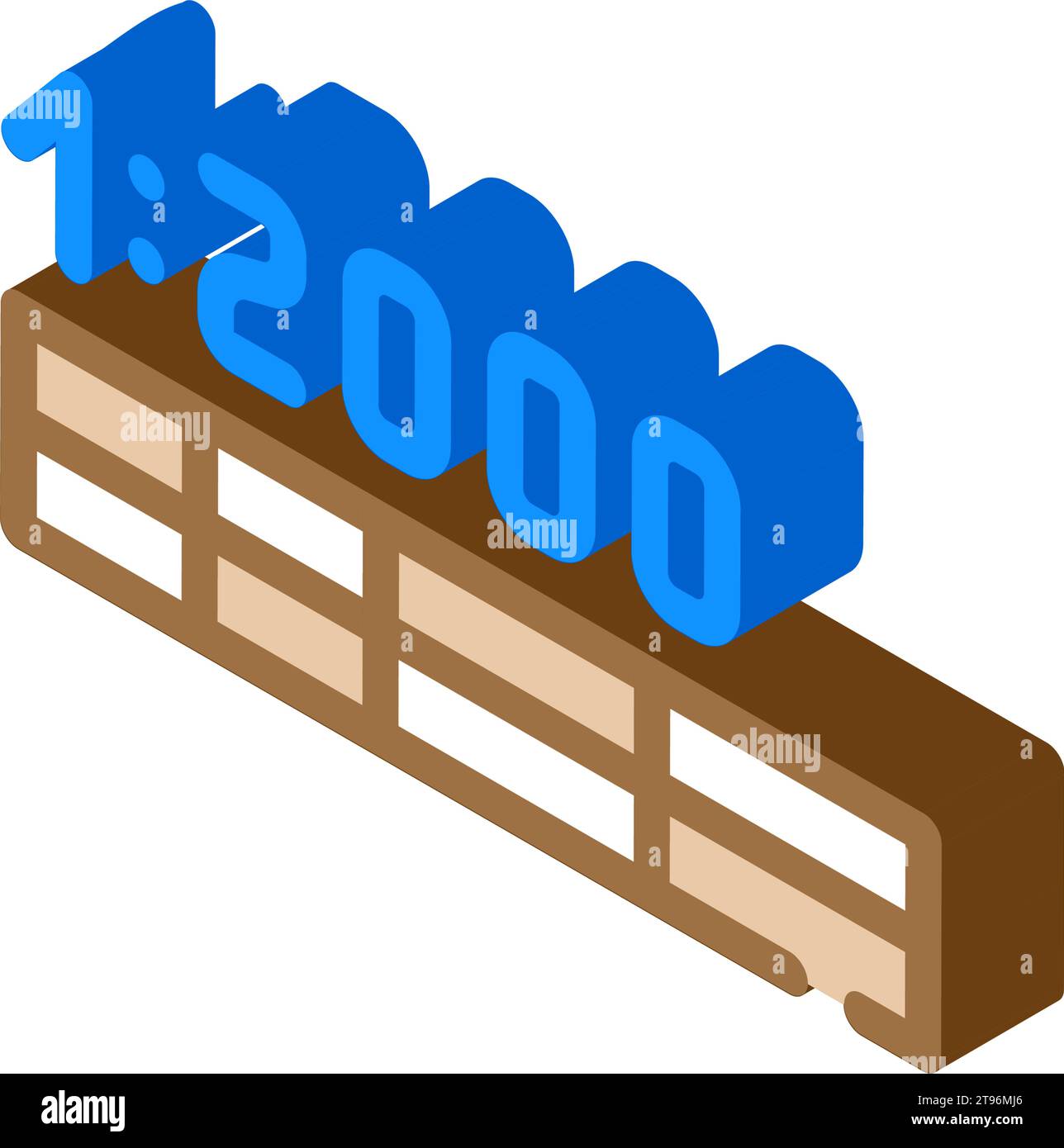 architectural scale drafter isometric icon vector illustration Stock ...
