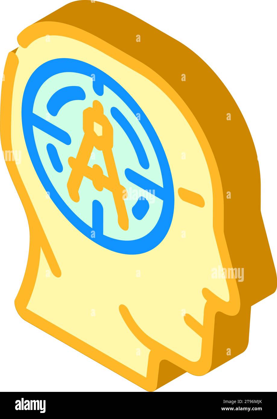 precision drafting architectural drafter isometric icon vector ...