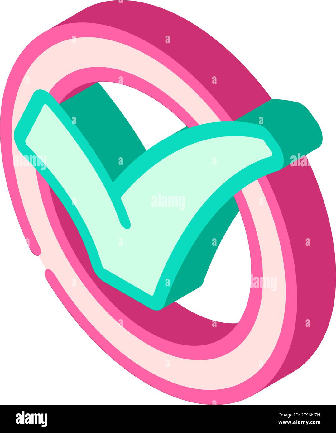 check mark circle isometric icon vector illustration Stock Vector Image ...