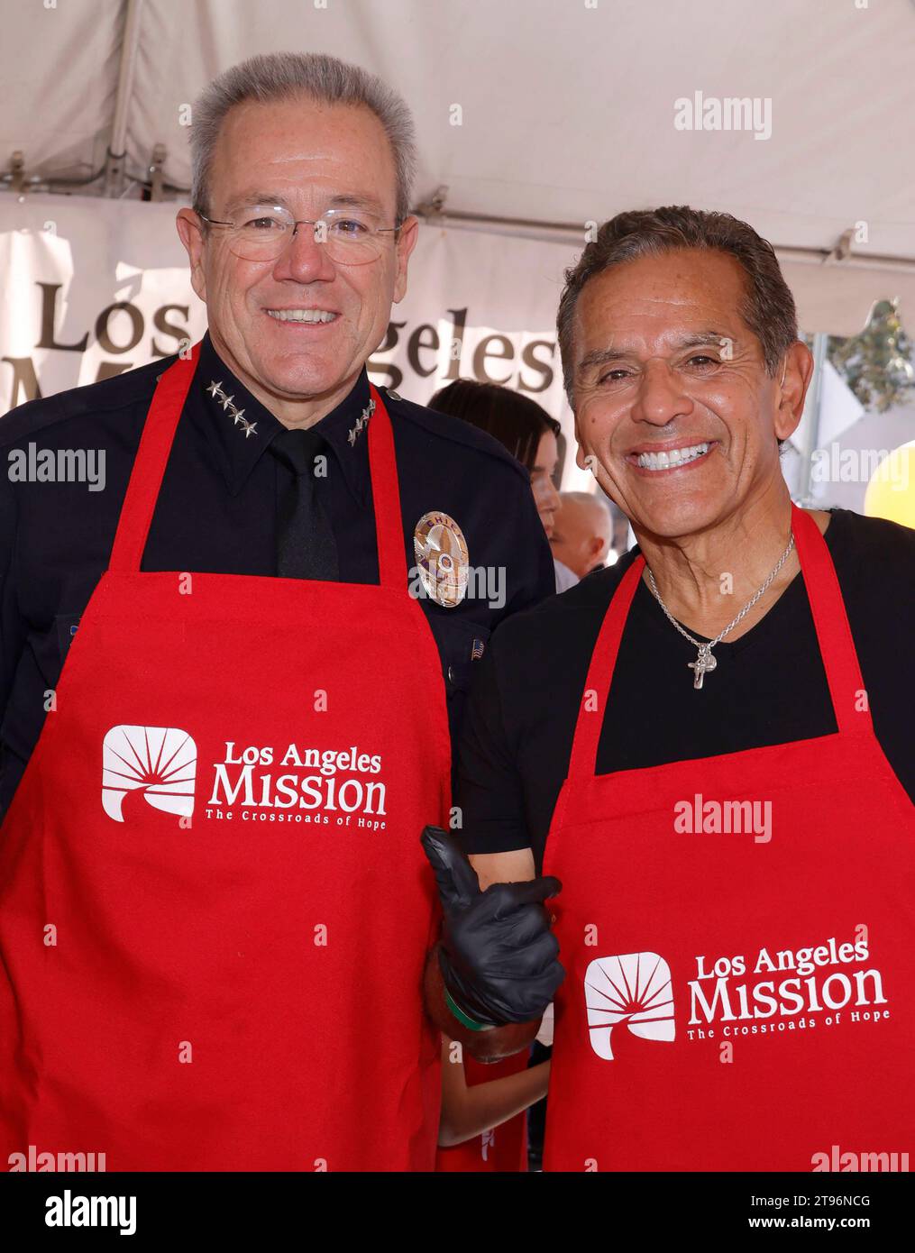 LOS ANGELES, CA - NOVEMBER 22: LAPD Chief Michel Moore, Antonio ...