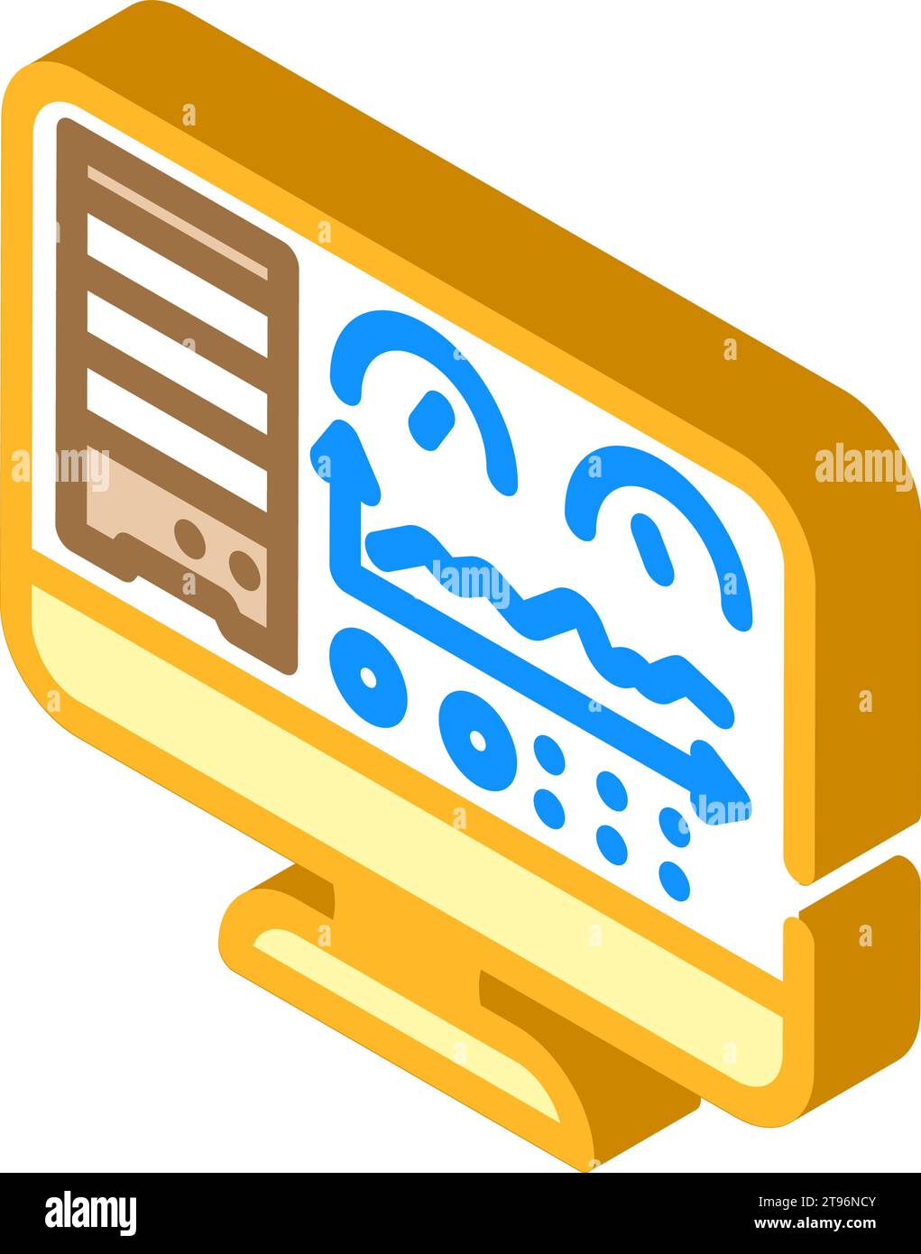 database dashboard isometric icon vector illustration Stock Vector ...